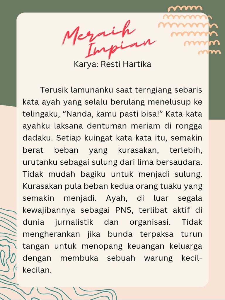 Cerpen Meraih Impian | PDF