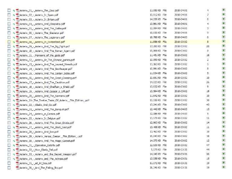 Asterix - List of Comics | PDF