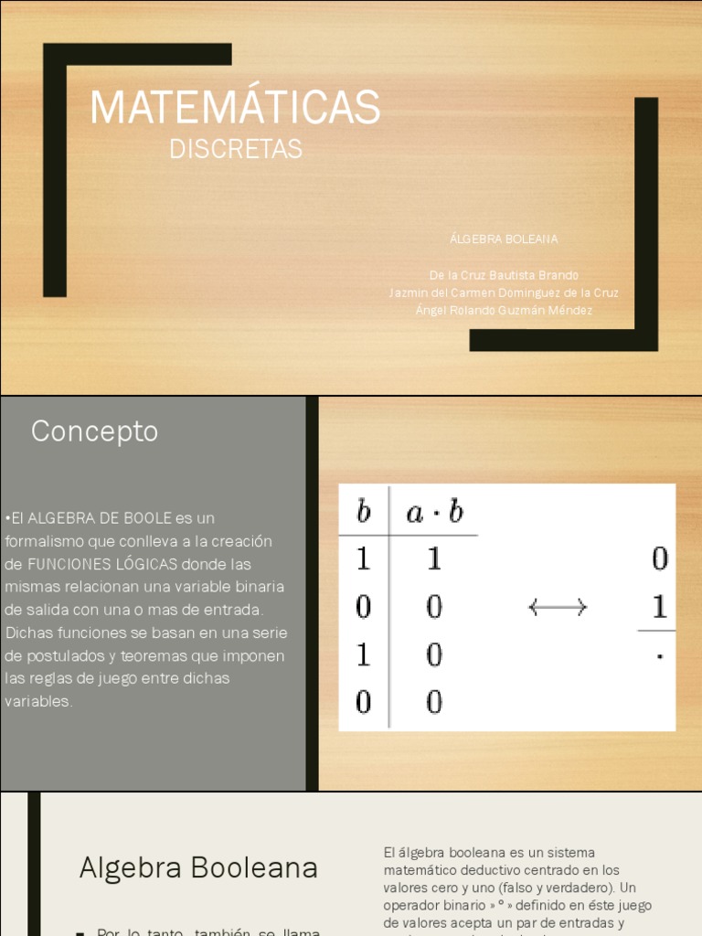 Algebra Booleana - Matematicas - C39 | PDF
