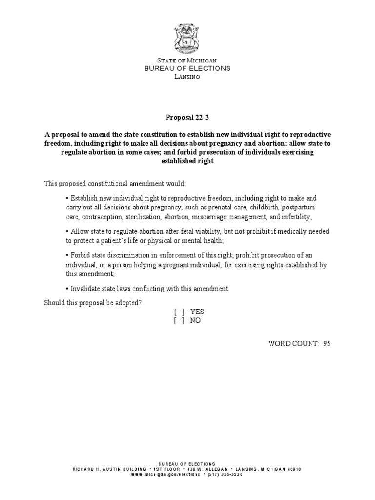 Proposal 22-3 Ballot Language | PDF