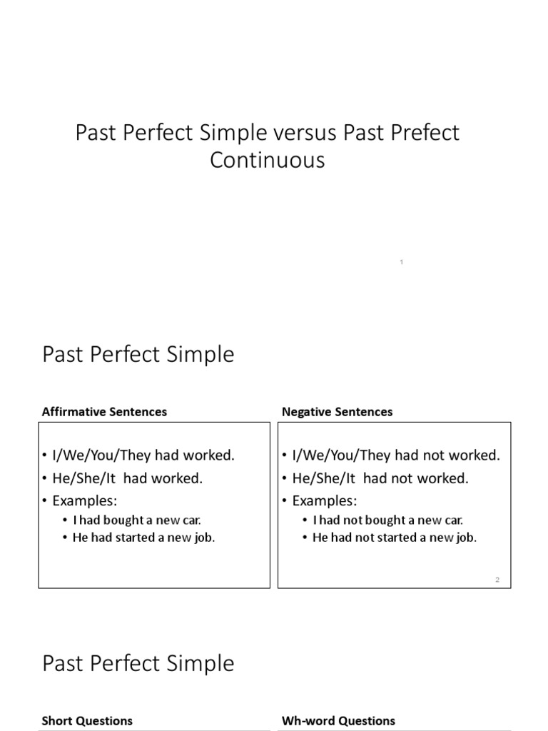 Past Perfect Simple vs Continuous Guide | PDF