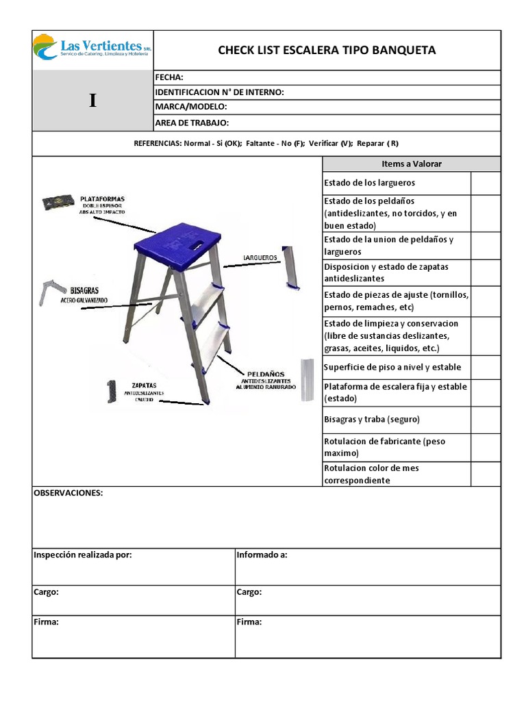 Check List Escalera Portatil | PDF