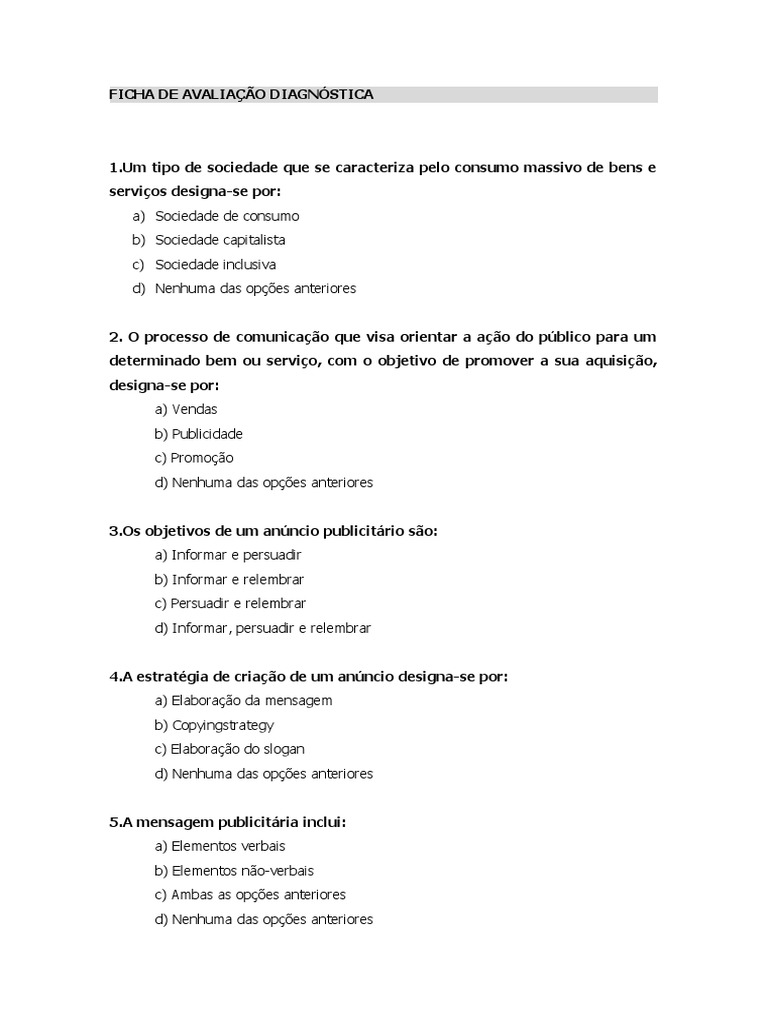 Atividades Ufcd 6666 | PDF | Publicidade | Comunicação