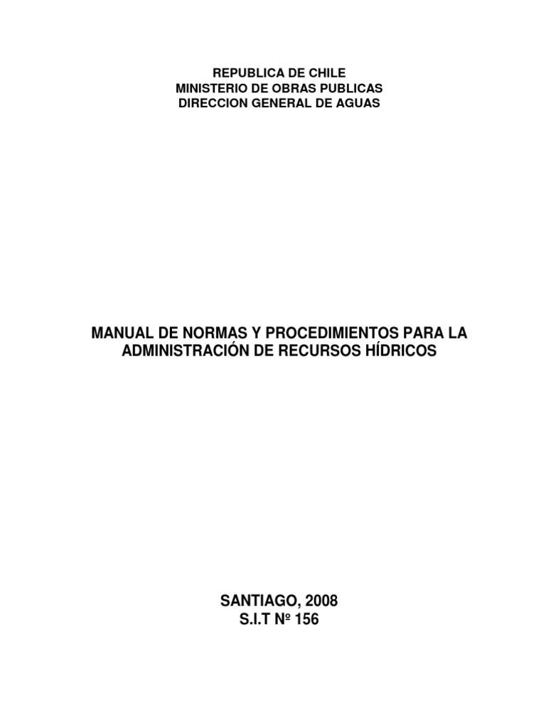 Manual DARH 2008 Version 9.0 - Impresion | PDF | Chile | Recursos hídricos