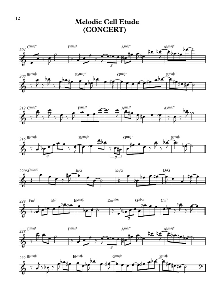 Melodic Cell Etude #1 | PDF