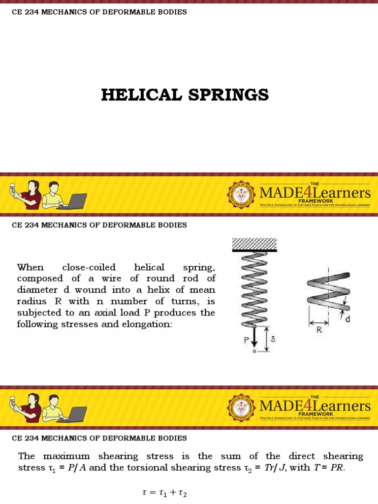 Maximum Shearing Stress in Helical Springs | PDF | Stress (Mechanics ...