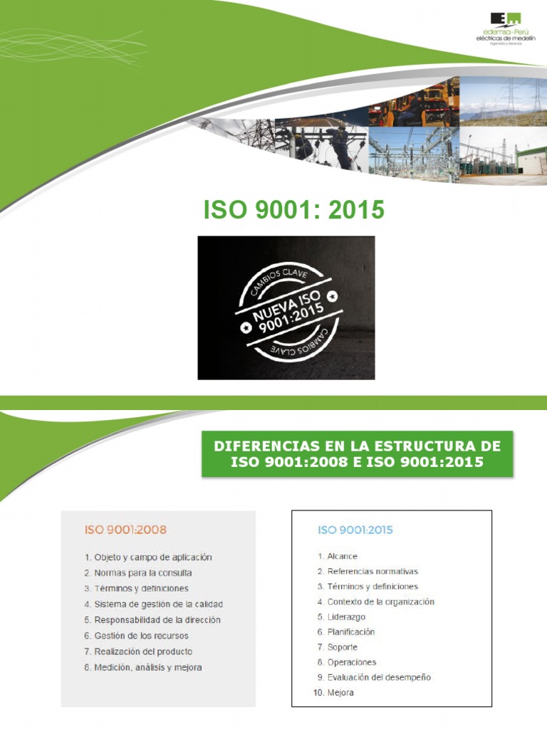 Comparativa ISO 9001:2008 vs 2015 | PDF