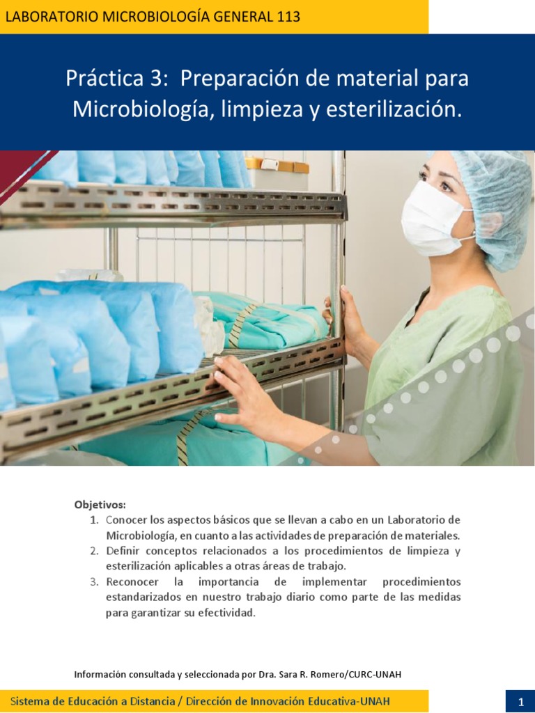 III PRACTICA DE LABORATORIO MICROBIOLOGIA GENERAL 113 Preparación de Material para Microbiología ...
