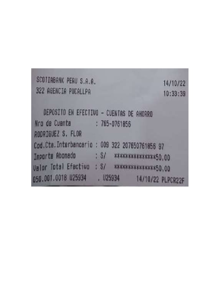 Cuenta de Ahorros Scotiabank - Flor Alcira Rodriguez Saldaña | PDF