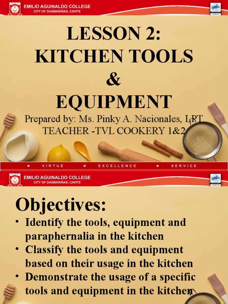 Kitchen Tools and Equipment Overview | PDF