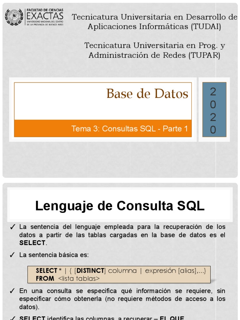 03 - ConsultasSQL Parte 1 | PDF | SQL | Informática