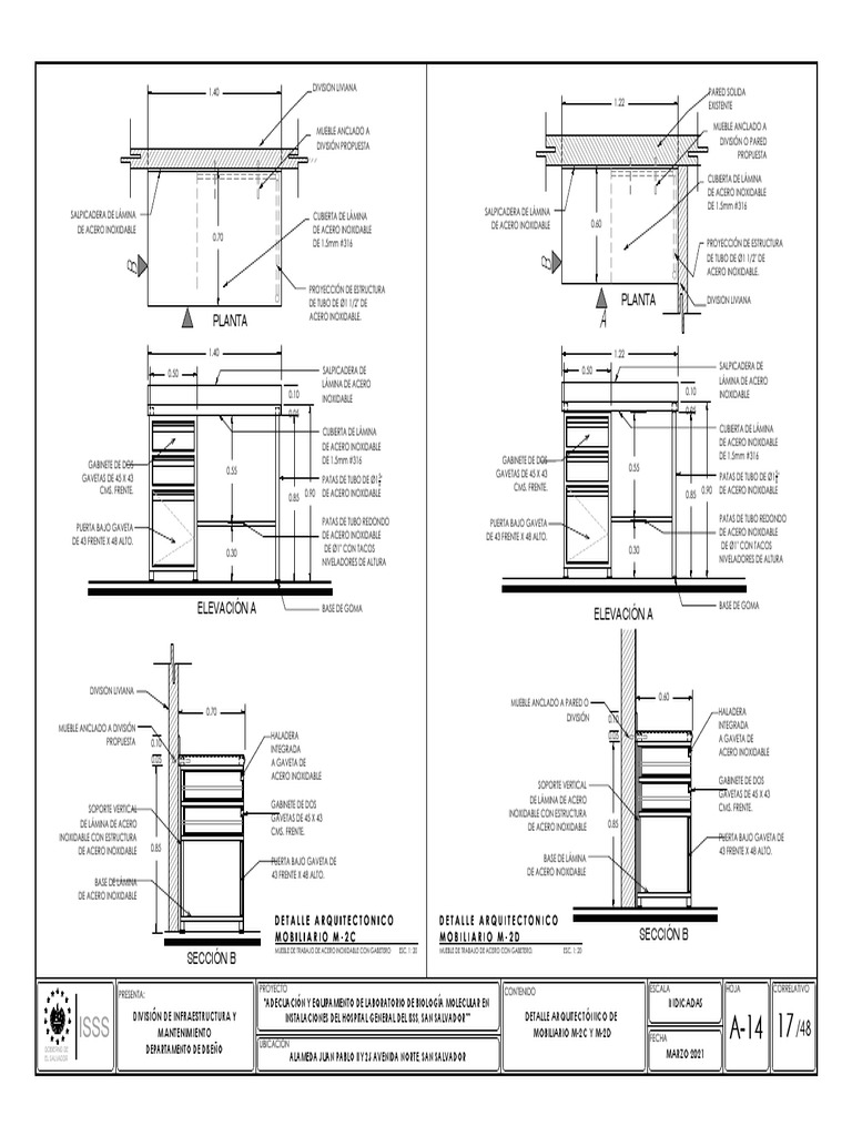 17 - A-14 - Detalles de Mobiliario Iii | PDF | Acero | Hierro