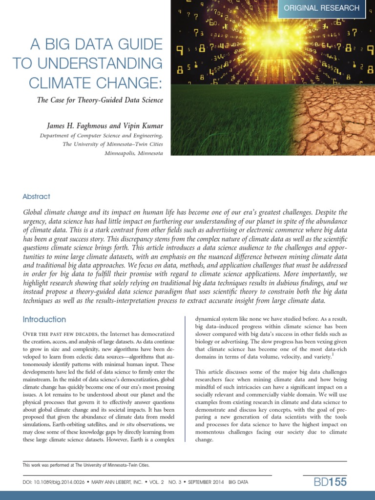 A Big Data Guide To Understanding Climate Change | PDF | Big Data | Science A Big Data Guide To Understanding Climate Change | PDF | Big Data | Science