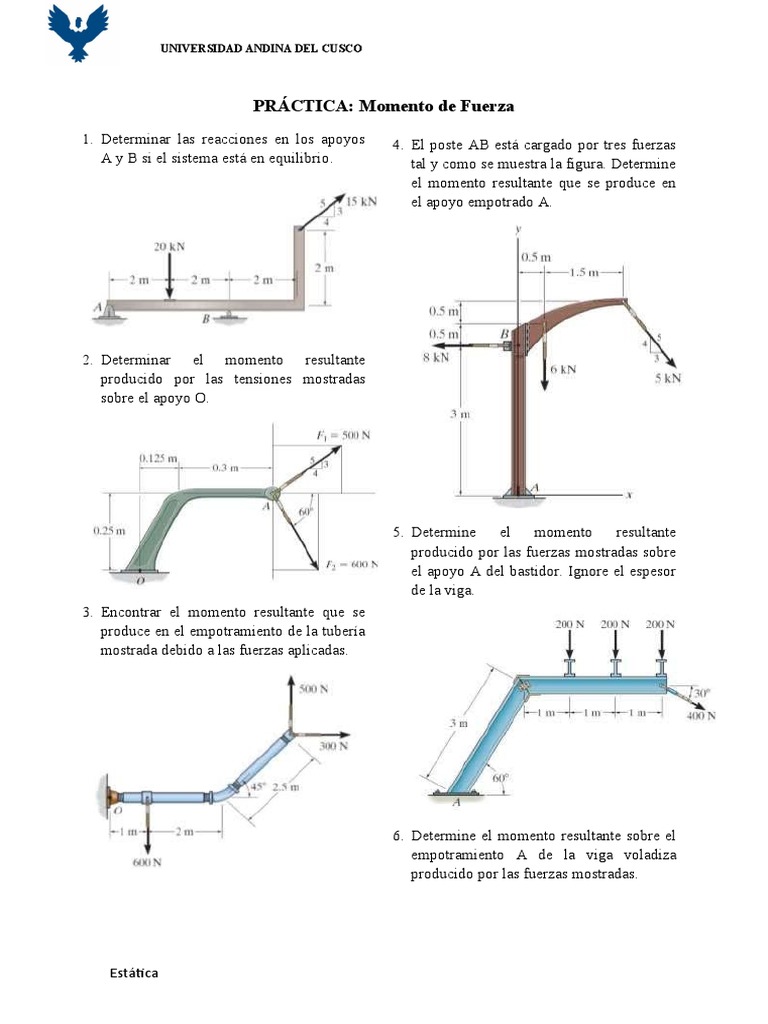 Momentos Resultantes en Estática | PDF | Ciencia y matemáticas
