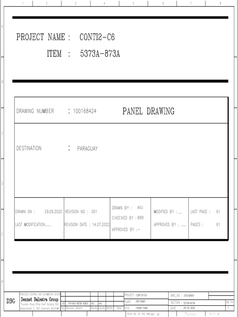100168424.001 Panel Drawing Conti2-C6 | PDF | Electrical Engineering ...