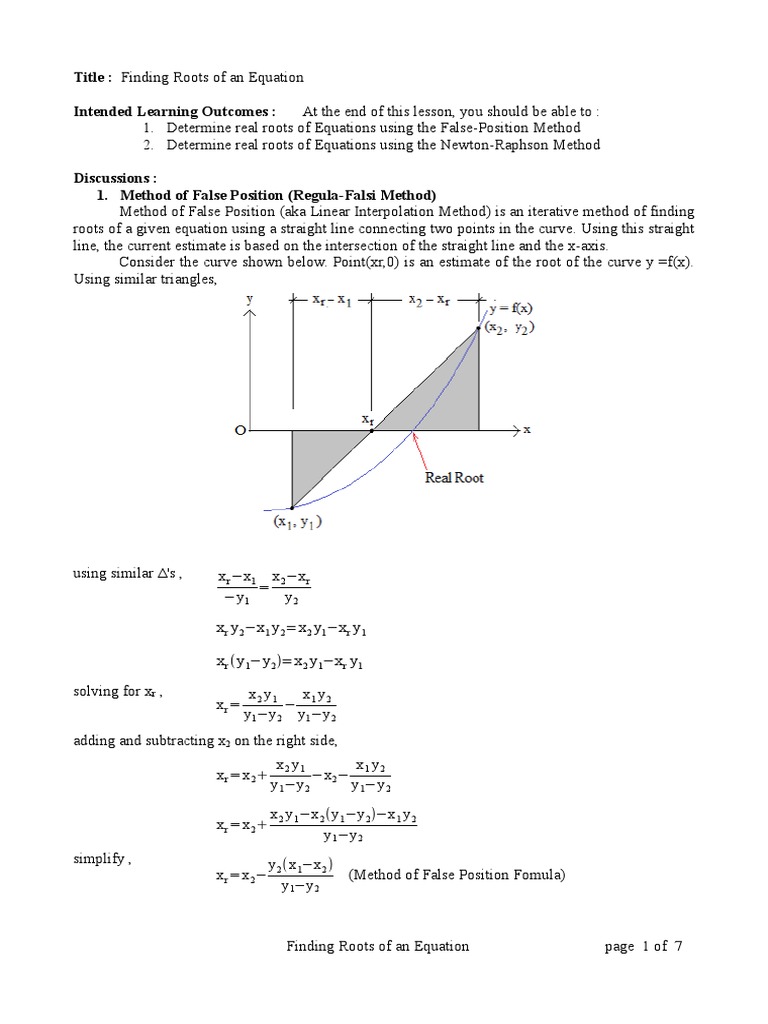 M4.-Finding-Roots-of-Equations | PDF | Computational Science | Mathematical Analysis