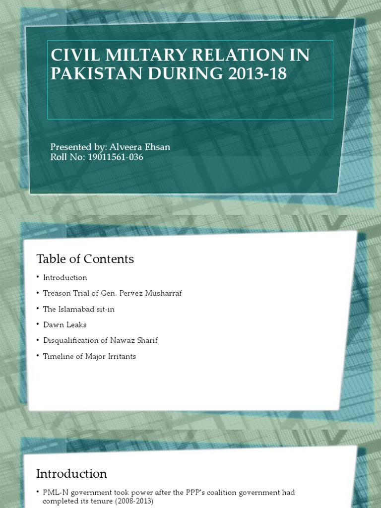 Civil Military Relation | PDF | Nawaz Sharif | Pervez Musharraf
