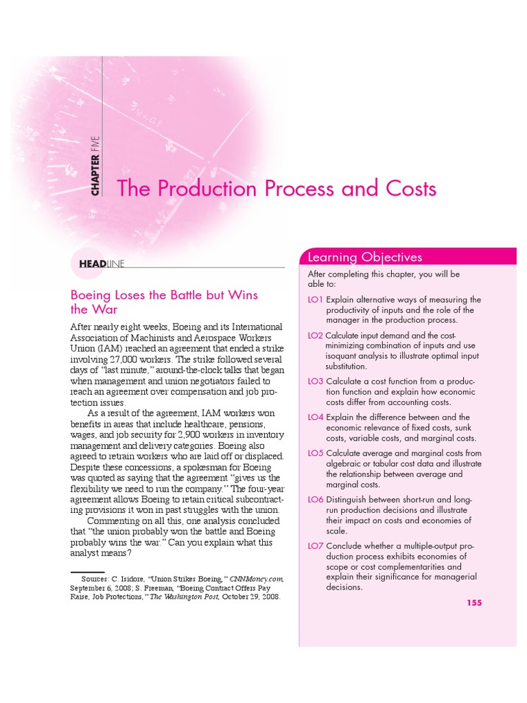 The Production Process and Costs | PDF