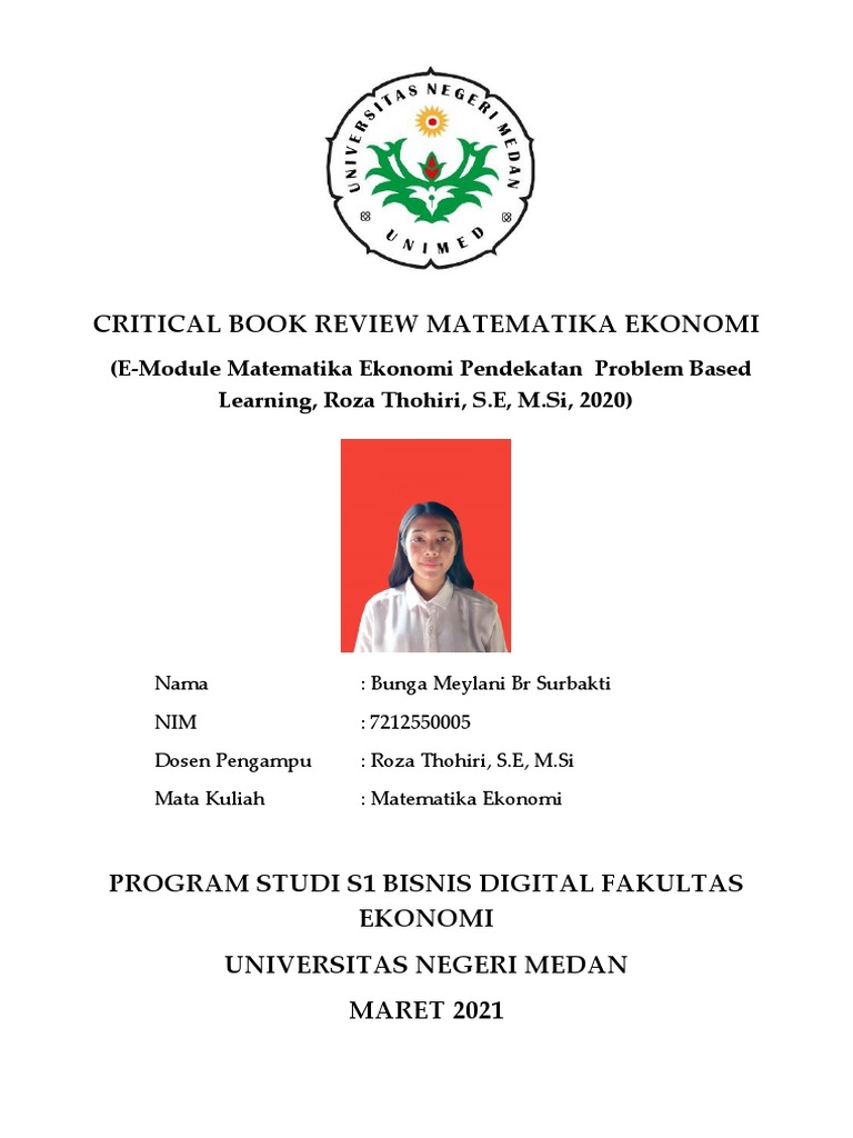 Ulasan Buku E-Module Matematika Ekonomi | PDF
