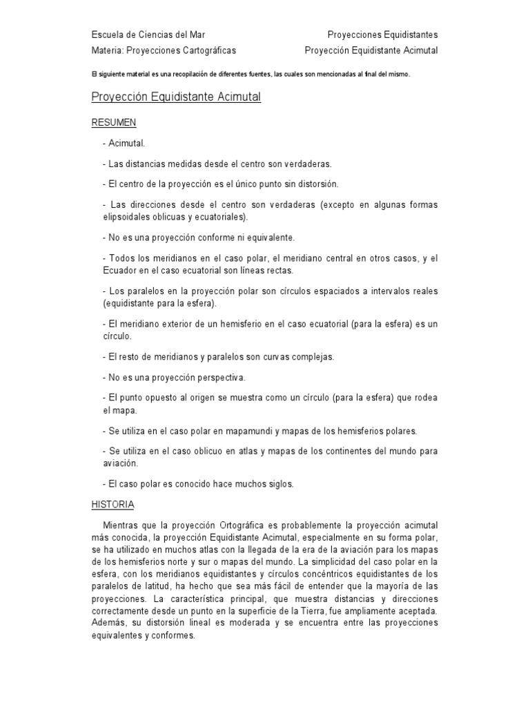 Proyección Acimutal Equidistante | PDF | Mapa | Ecuador