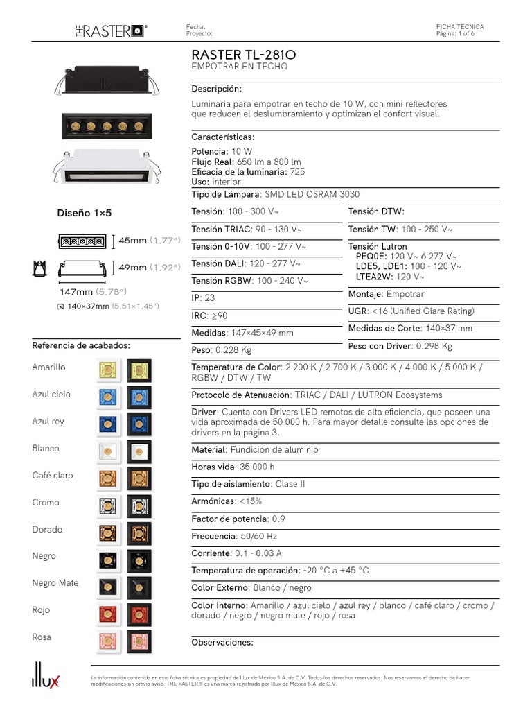 TL-2810 NNM3030LC | PDF | Color | Diodo emisor de luz