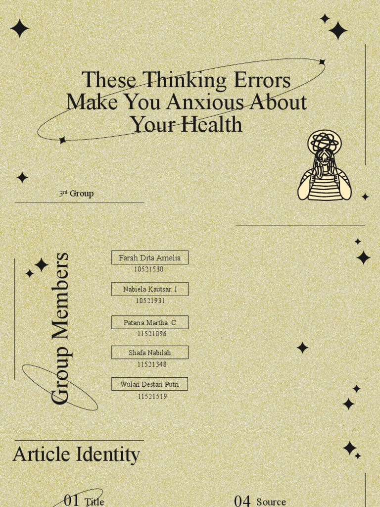 Group 3 These Thinking Errors Make You Anxiety About Your Health | PDF ...