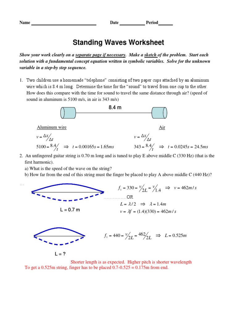 Physics Sound Wave Problems | PDF | Pitch (Music) | Resonance