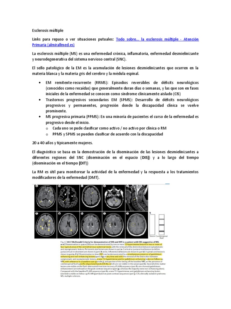 Esclerosis Multiple | PDF | Esclerosis múltiple | Corteza cerebral