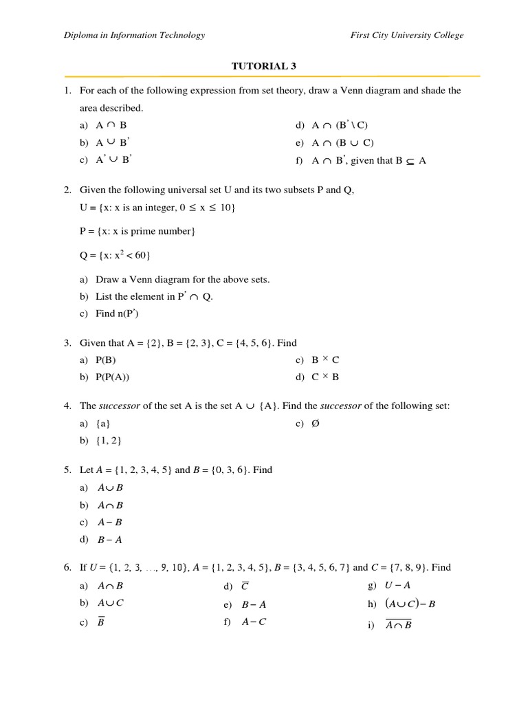 Tutorial 3 | PDF | Function (Mathematics) | Mathematical Objects
