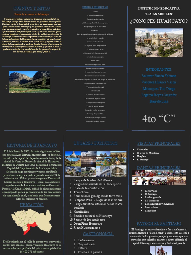 Tríptico Huancayo | PDF | Andes | Comunidad andina