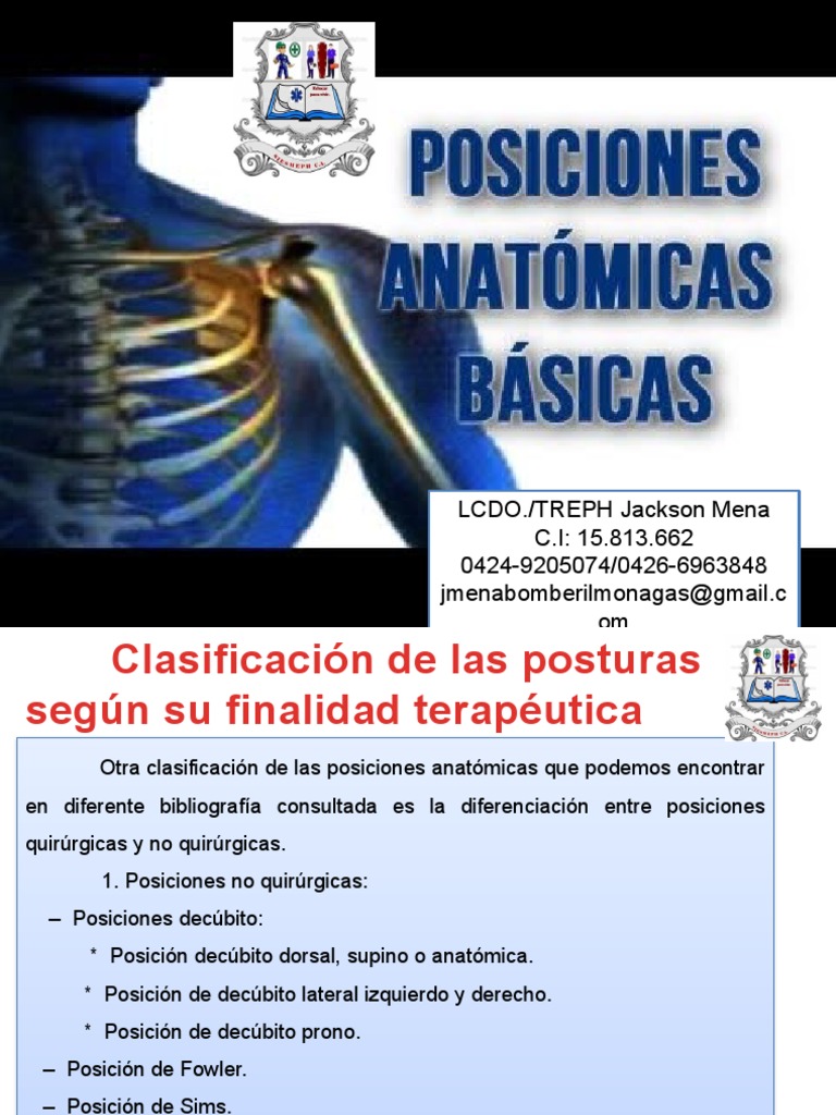 Posiciones Anatomicas | PDF
