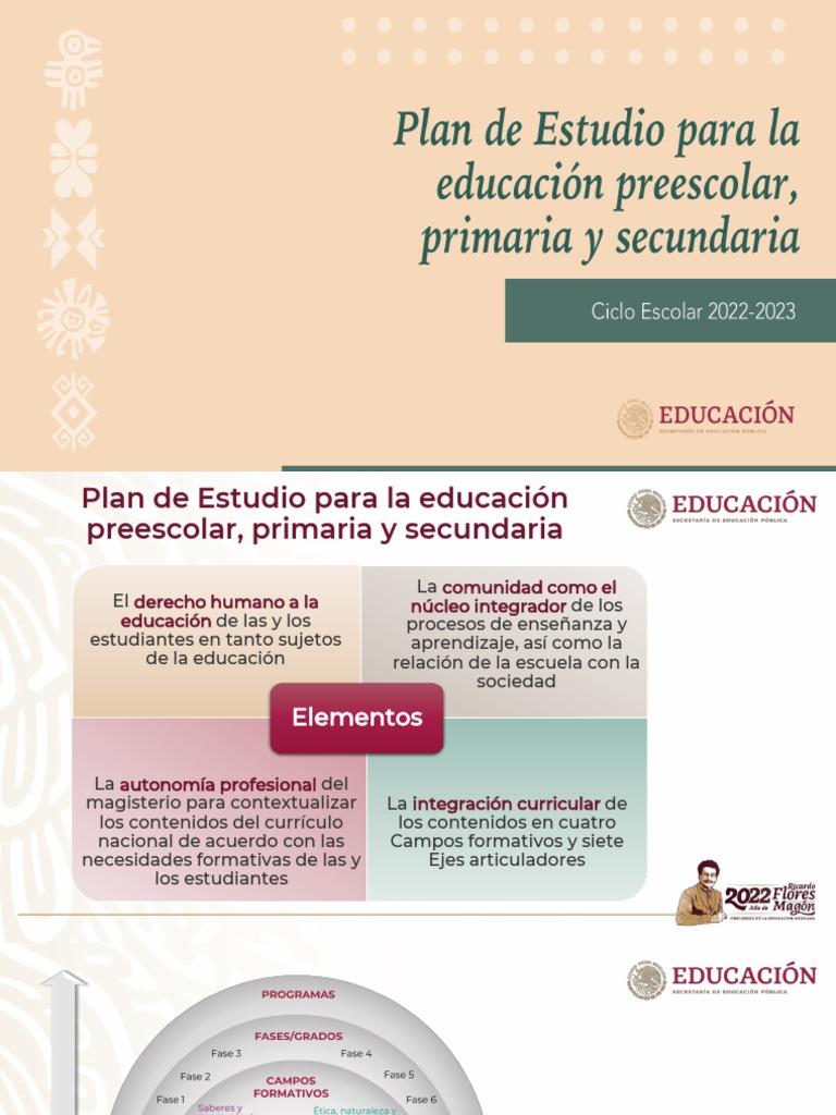 Plan de Estudio para La Educación Preescolar, Primaria y Secundaria | PDF | Educación de la ...