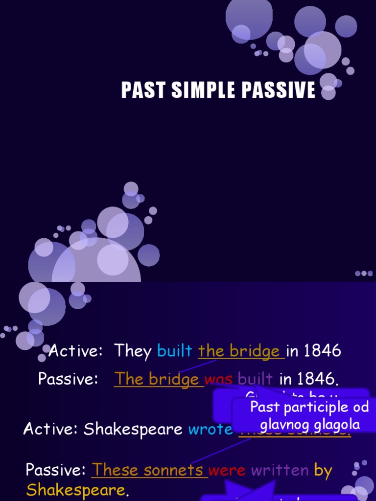 Past Simple Passive | PDF