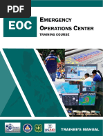 EOC Trainees Manual - Updated | PDF | Incident Command System | Civil ...