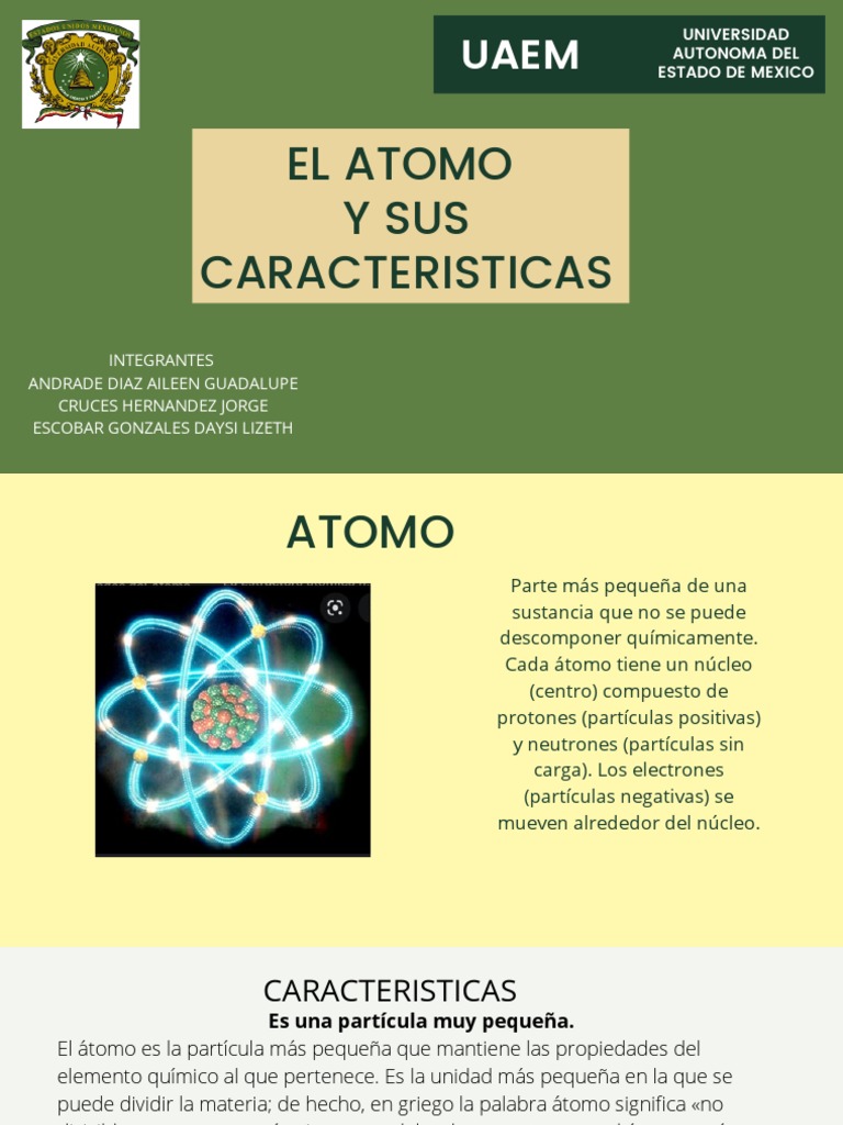 Caracteristicas Del Atomo | PDF | Química | Átomos