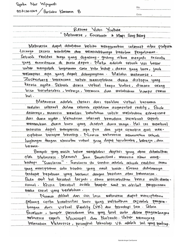 Syntia Nur Wijayanti - Resume Weekly 1 | PDF