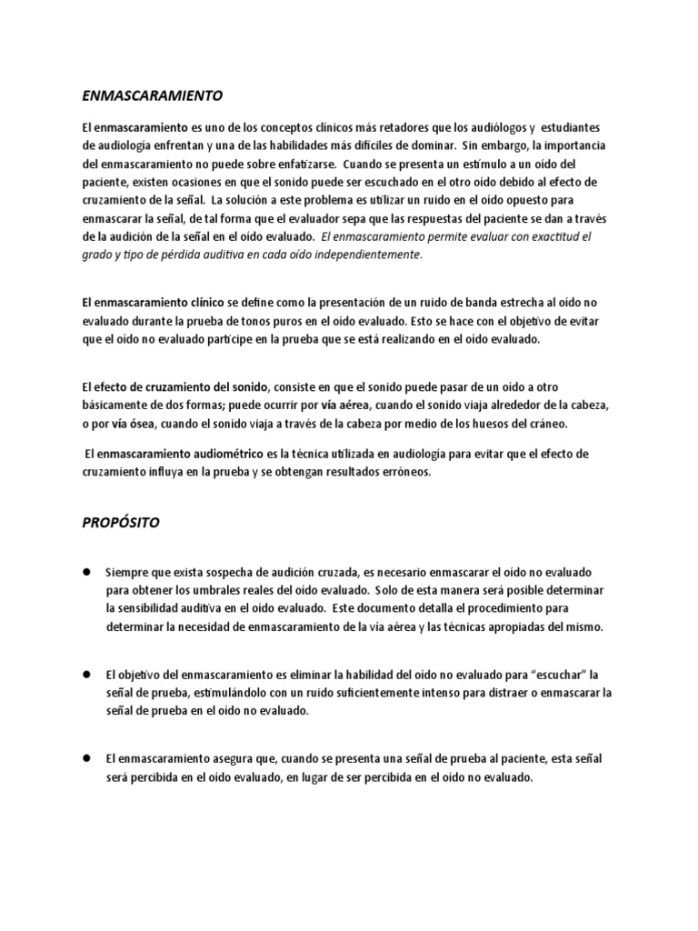 Enmascaramiento | PDF