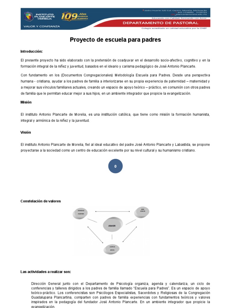 Proyecto de Escuela para Padres | PDF | Sicología | Familia
