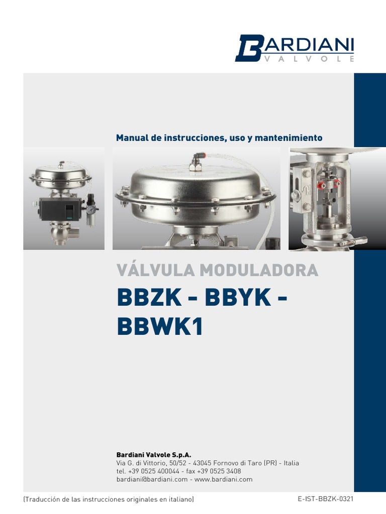 Valvula Moduladora BBZK BBYK BBWK1 | PDF | Agua | Vapor de agua