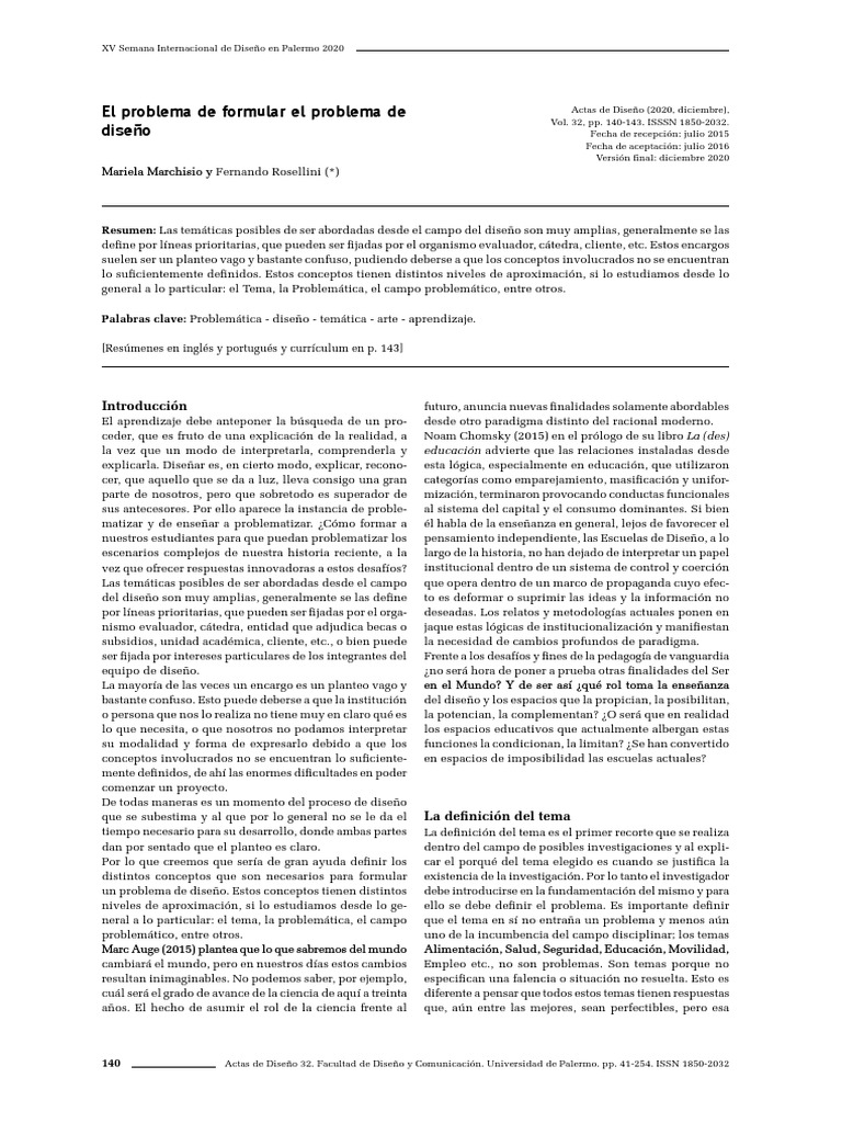 El Problema de Formular Un Problema | PDF | Diseño | Teoría