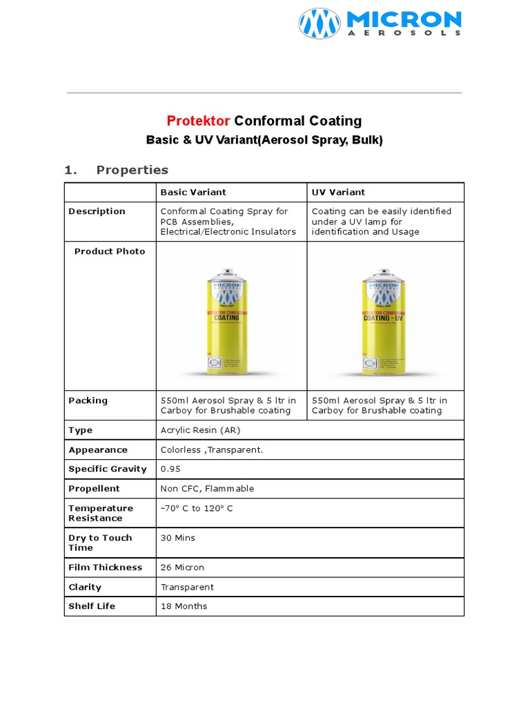TDS Protektor Spray | PDF | Printed Circuit Board | Secondary Sector Of ...
