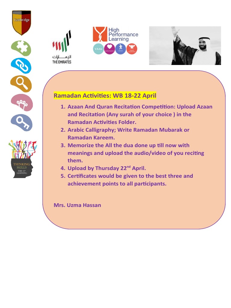 Note-Ramadan Activities | PDF