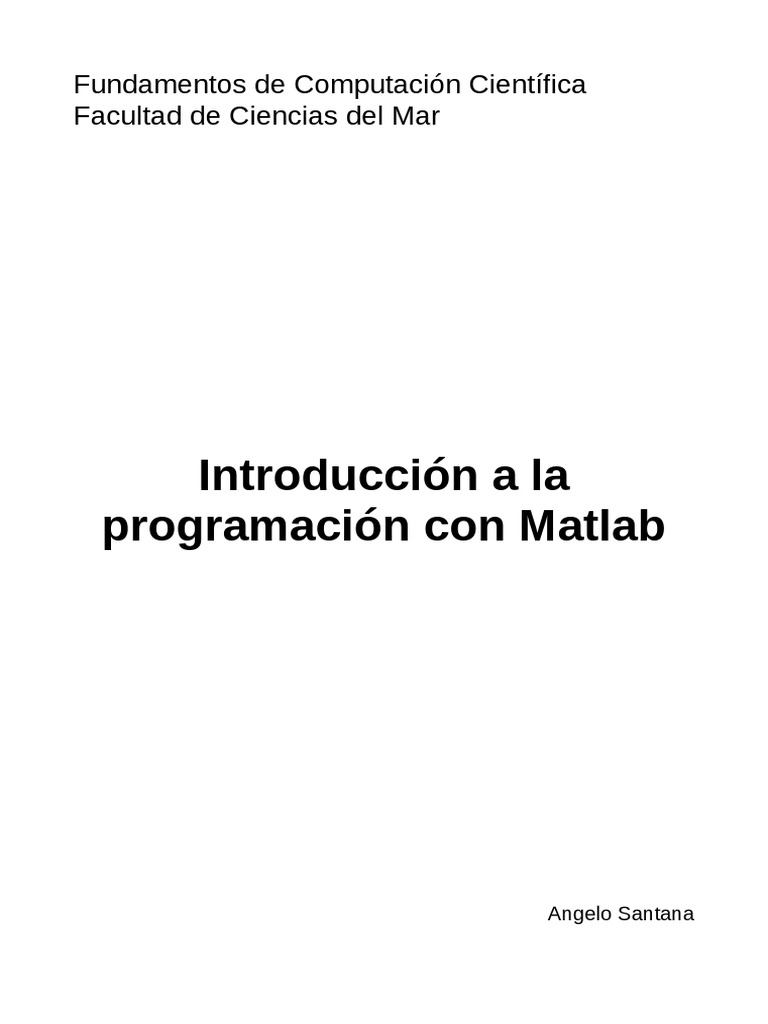Introduccion Matlab | PDF | Matriz (Matemáticas) | Estructura de datos de matriz