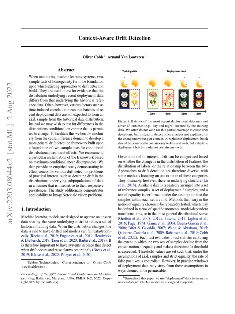 Context Aware Drift Detection Pdf Receiver Operating Characteristic Statistical Significance