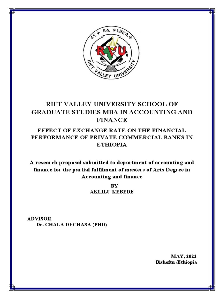 Effect of Exchange Rate On The Financial Performance of Private ...