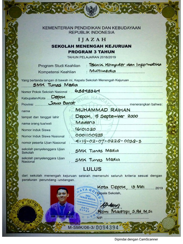 Scan Ijazah | PDF