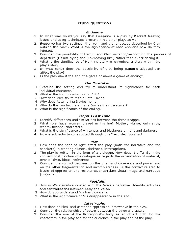Study Questions | PDF