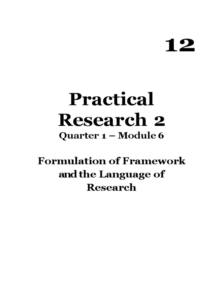 Module 6-Practical Research 2 - 1st Quarter | PDF | Conceptual Model ...