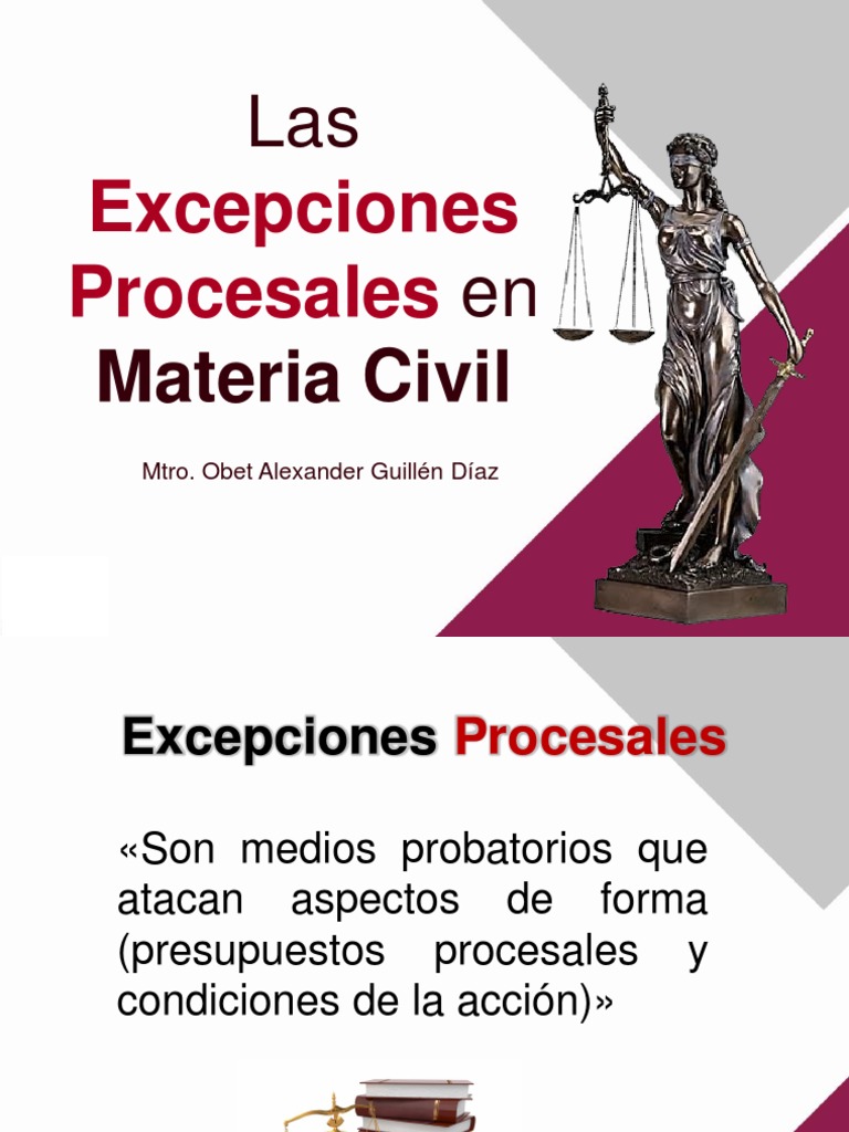 +las Excepciones Procesales en Materia Civil - Alexander Guillén Díaz ...