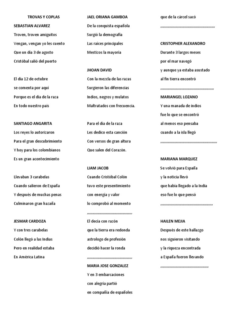 Trovas y Coplas | PDF | America latina